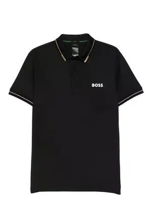 BOSS Stretch-jersey Polo Shirt - Black