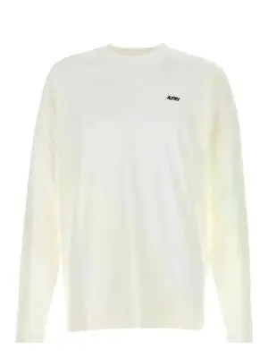 AUTRY Embroidered-logo Longsleeved T-shirt - White