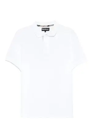 Barbour Tartan Piqué Polo Shirt - White