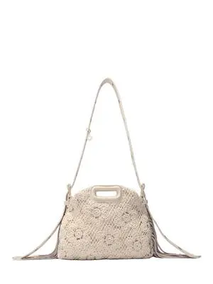 Maje Mini M Crochet Bag - Ecru