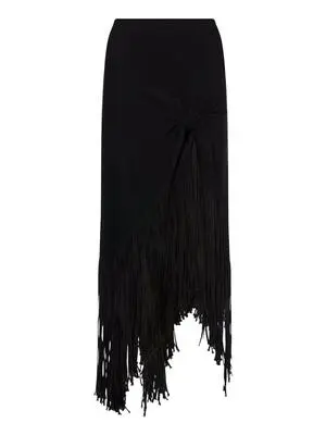 Philosophy Di Lorenzo Serafini Fringed Maxi Skirt - Black