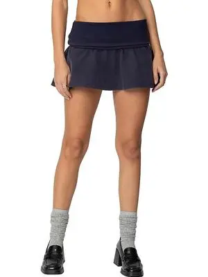 EDIKTED Cher Mini Skirt - Navy