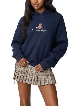 EDIKTED Hooded Pullover - Navy
