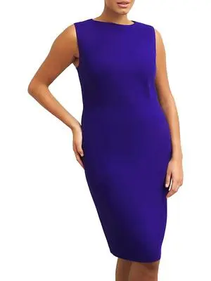 HOBBS LONDON Katia Sheath Dress - Cobalt Blue
