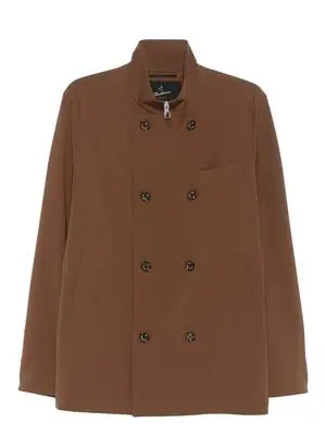 MONTECORE Double-Breasted Jacket Brown