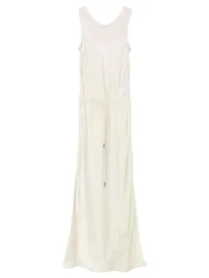 Brunello Cucinelli Satin Maxi Dress - Neutrals