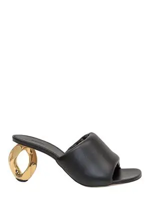 JW Anderson 69mm Chain Heel Sandals - Black