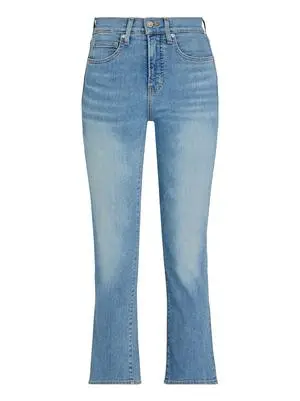 Veronica Beard Carly High-rise Kick-flare Jeans - Light Denim