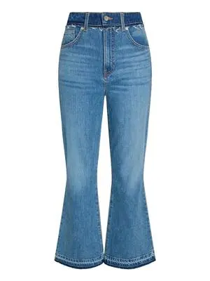 Veronica Beard Carson Flared High-rise Jeans - Mid Denim