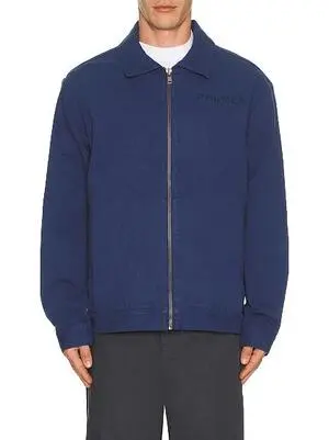 PALMES Embroidered Zip Jacket - Blue