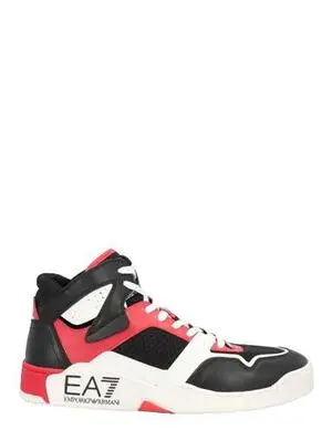 EA7 High-top Textile Fiber Sneakers - Black