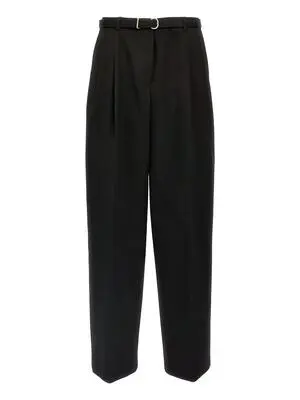 JIL SANDER Wool Trousers - Black