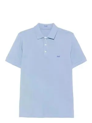 FAY Logo-embroidered Polo Shirt - Blue
