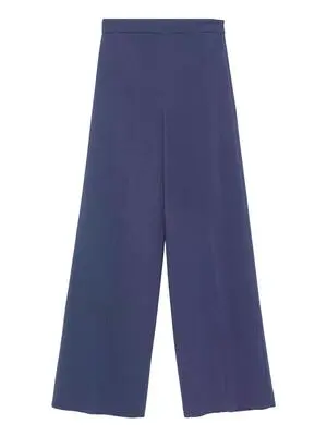 JOSEPH Alane Cady Wide-leg Trousers - Blue