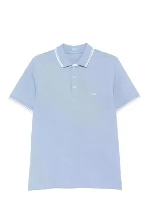 FAY Logo-embroidered Polo Shirt - Blue
