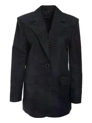 Roberto Cavalli Devoré-effect Blazer - Black