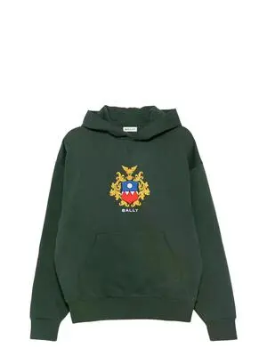 Bally Logo-embroidered Hoodie - Green