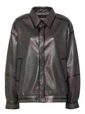 TOUT A COUP Faux-leather Jacket - Grey