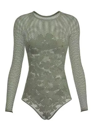 MARGHERITA MACCAPANI Monogram Bodysuit - Green