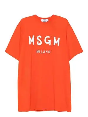 MSGM T-shirt Mini Dress - Red