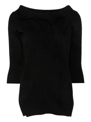 Ermanno Scervino Embroidered Sweater - Black