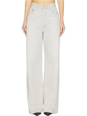 AGOLDE Dame High Rise Wide Leg Jeans - Grey