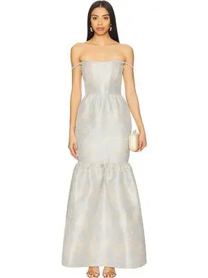 V. CHAPMAN Cherie Gown - Sky Windsor Brocade