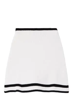 Nina Ricci Striped Cotton-blend Mini Skirt - Ecru