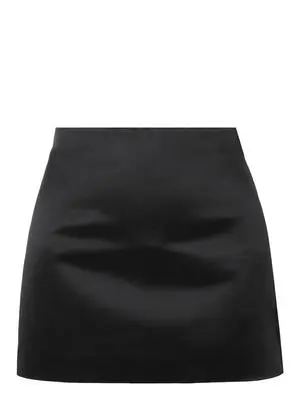 LISA YANG Silk-satin Mini Skirt - Black