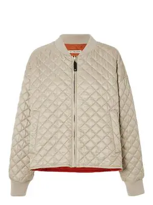Max Mara Licia Quilted Shell Bomber Jacket - Neutrals