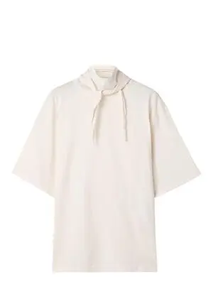 LEMAIRE LEMAIRE Tie-detailed Cotton-jersey T-shirt