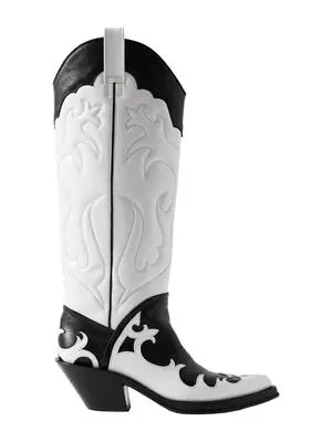 Gabriela Hearst Capitana Leather Knee Boots - White