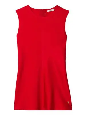 Ami Crepe Tank - Red
