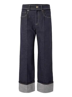 Brunello Cucinelli High-rise Wide-leg Jeans - Blue