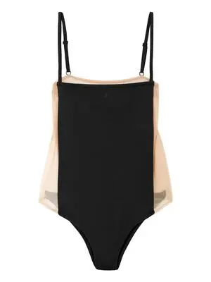 COURREGES Illusion Mesh And Jersey Bodysuit - Black