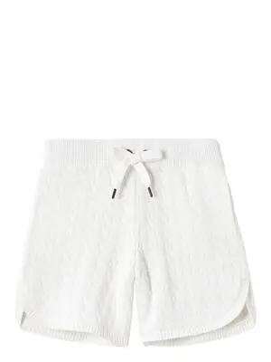 Brunello Cucinelli Cable-knit Cotton Shorts - Off-white