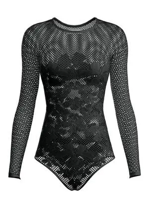 MARGHERITA MACCAPANI Maccapani Monogram Bodysuit Black