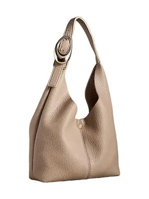 Anthropologie Love Knot Mini Buckle Slouchy Tote Bag - Neutral