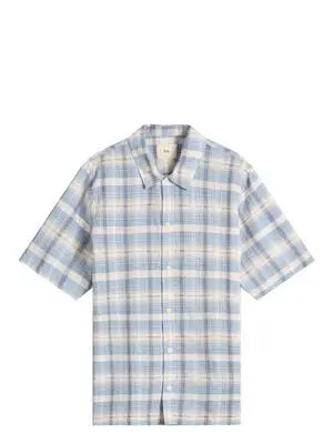 Folk Gabe Short Sleeve Shirt - Soft Blue