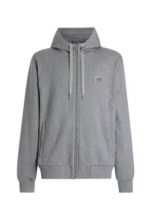Dolce & Gabbana Zip-up Cotton Hoodie - Grey