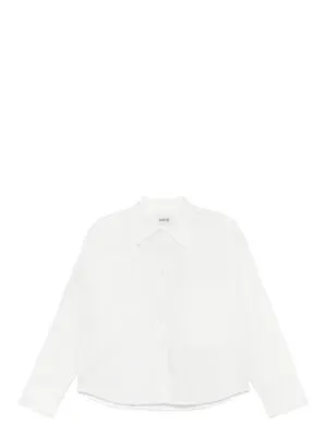 AGOLDE Naya Cropped Shirt - White