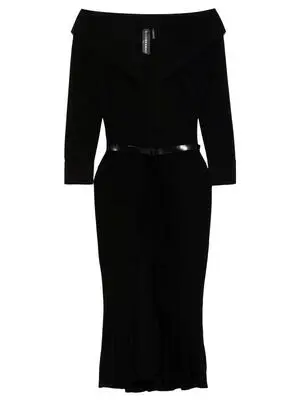 Norma Kamali Belted Dress - Black