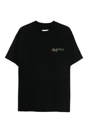 FLANEUR Lanterns Of Love-print T-shirt - Black