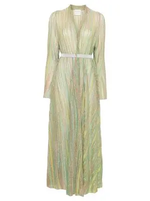 FORTE_FORTE Lurex Midi Dress - Green