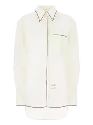 Thom Browne Striped-trim Shirt - White