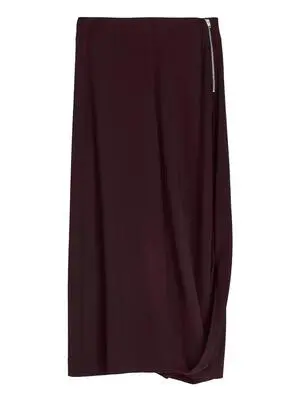 LEMAIRE Twisted-hem Midi Skirt - Red