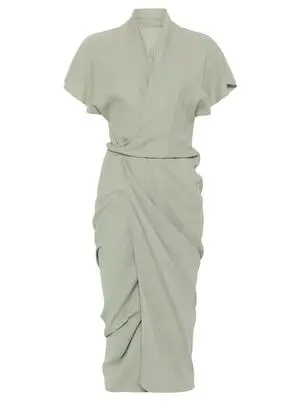 Rick Owens Wrap Maxi Dress - Green