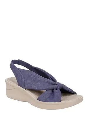 BZEES Serenade Slingback Wedge Sandal - Blue