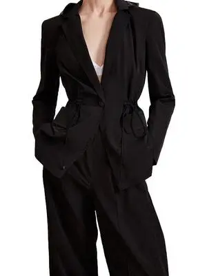 Caalo Water-Resistant Travel Blazer Black