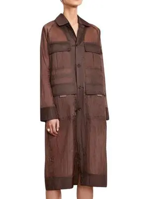 Caalo 2 Length Utility Jacket Brown